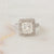 3CT Princess Cut Diamond Pave Halo, engagement ring and pendant, GIA c ...