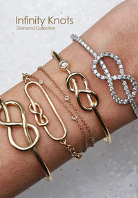 Large Infinity Knot Gold Cuff Bangle – sillyshinydiamonds