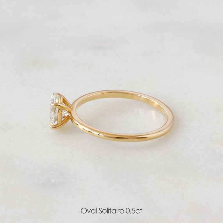 Solitaire 1ct / 2ct / 3ct / 4ct / 5ct Oval Diamond Classic Engagement – sillyshinydiamonds