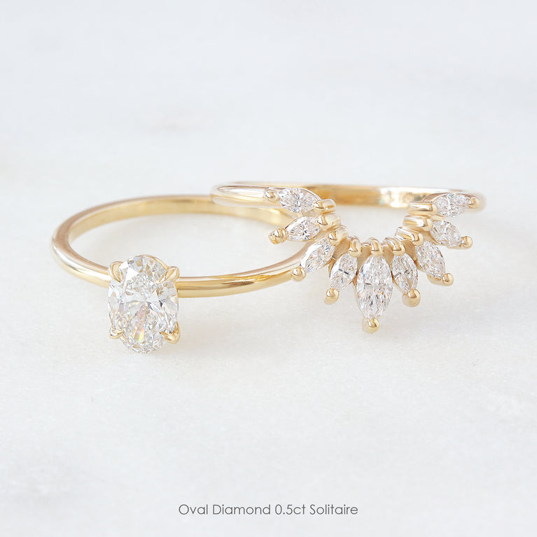 Solitaire 1ct / 2ct / 3ct / 4ct / 5ct Oval Diamond Classic Engagement – sillyshinydiamonds