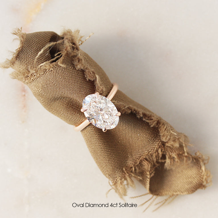 Solitaire 1ct / 2ct / 3ct / 4ct / 5ct Oval Diamond Classic Engagement – sillyshinydiamonds