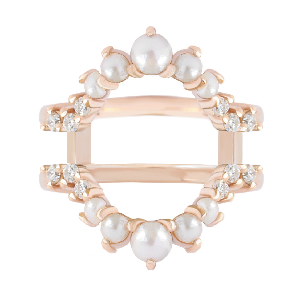 Pearls & Diamond Ring Guard Enhancer | sillyshinydiamonds