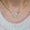 Lady Heart Diamond Double Halo Necklace ♥ – sillyshinydiamonds