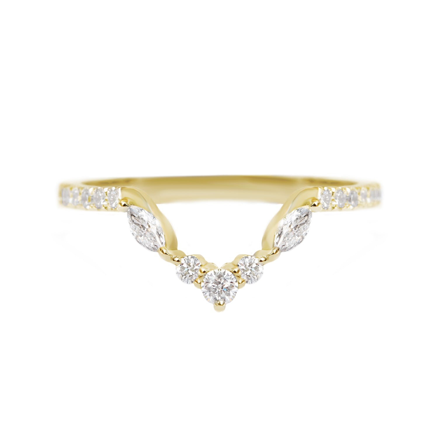 U Curve Nesting Wedding Band, Stephanie ♥ | sillyshinydiamonds