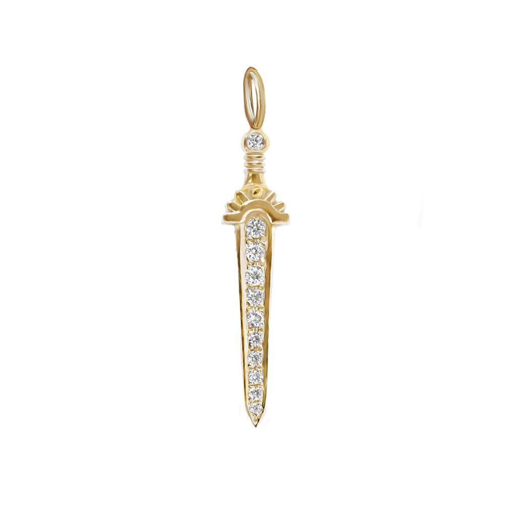 Slay Sword Dagger Diamond Charm | sillyshinydiamonds