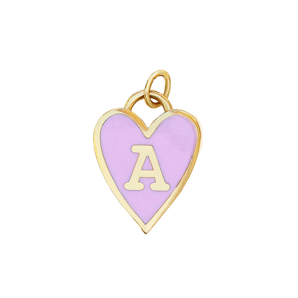 Large Initial Enamel Heart – sillyshinydiamonds