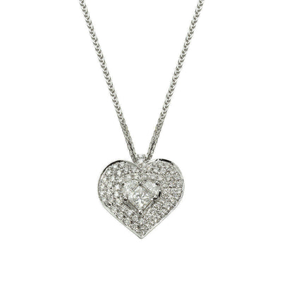 Lady Heart Diamond Double Halo Necklace ♥ | sillyshinydiamonds