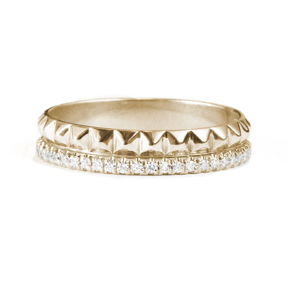 Gold Pyramids Eternity Diamond Ring – sillyshinydiamonds