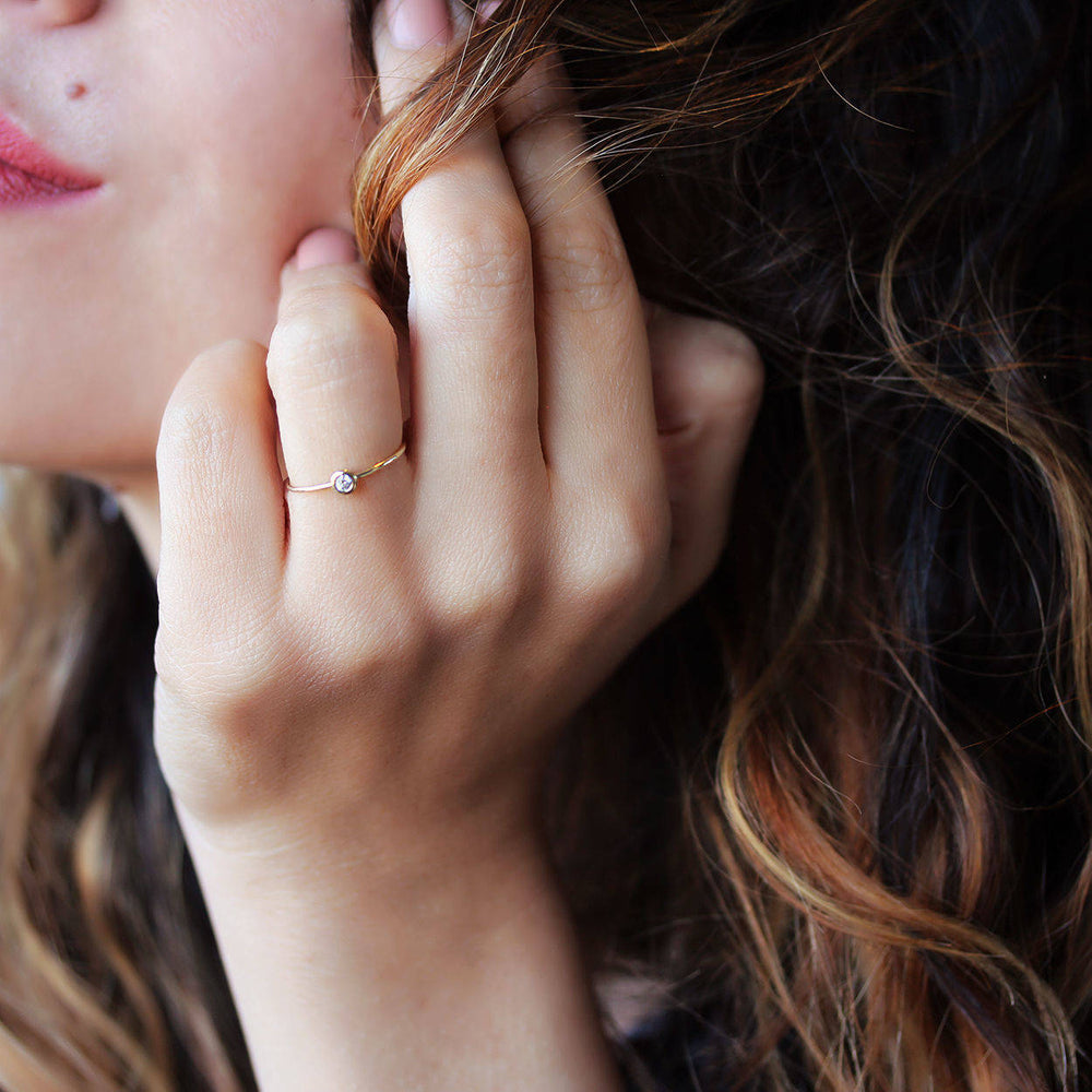Dainty Diamond Stacking Ring ♥ | sillyshinydiamonds
