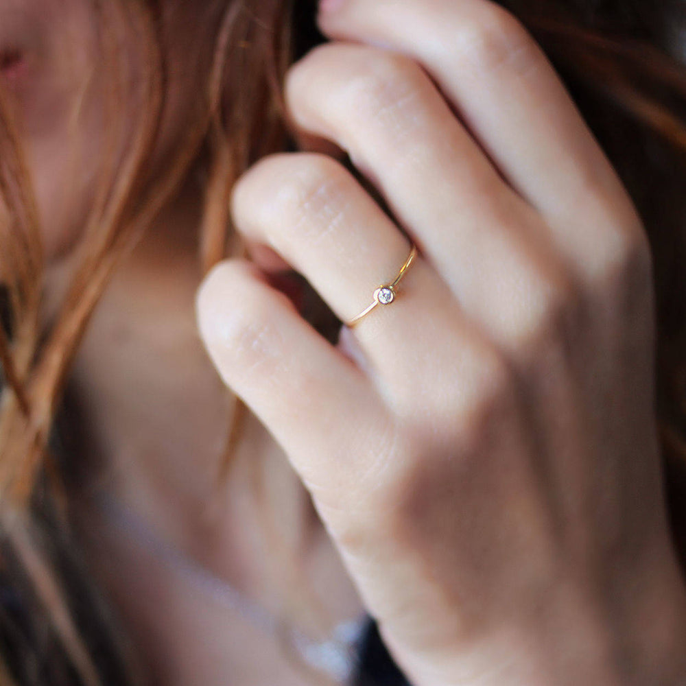 Dainty Diamond Stacking Ring ♥ | sillyshinydiamonds