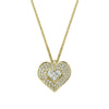 Lady Heart Diamond Double Halo Necklace ♥ – sillyshinydiamonds
