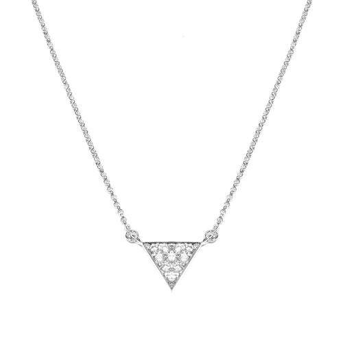 Triangle Diamond Pendant Necklace ♥ | sillyshinydiamonds