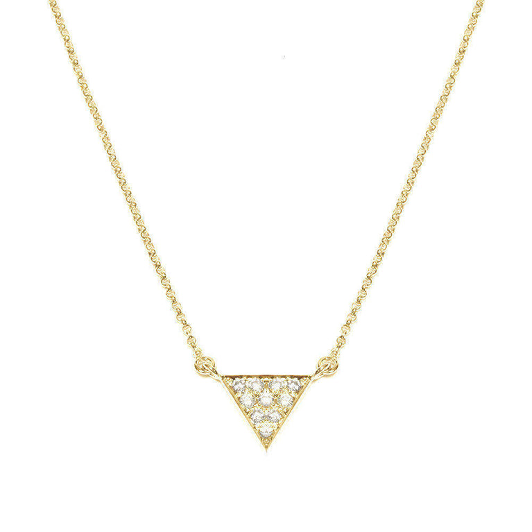 Triangle Diamond Pendant Necklace ♥ | sillyshinydiamonds