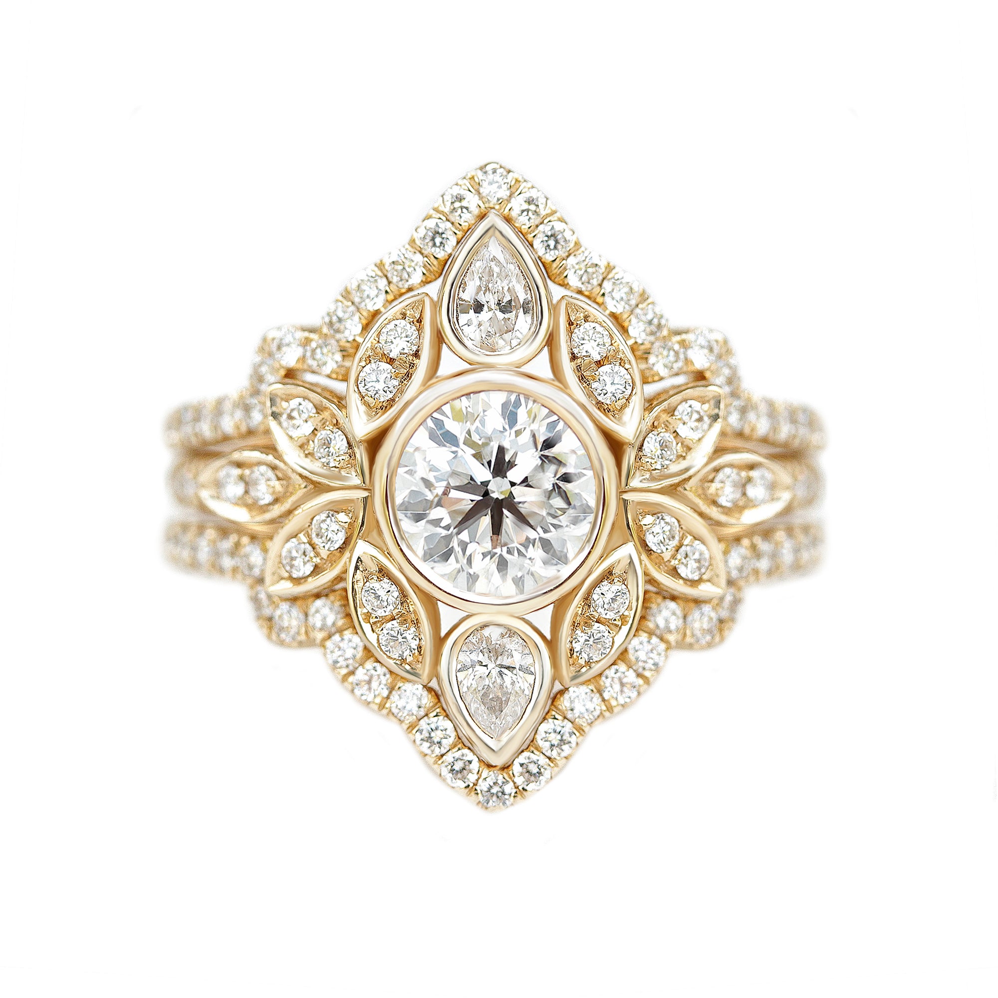 Flower Diamond Engagement Ring "Lily #5" ♥ | sillyshinydiamonds