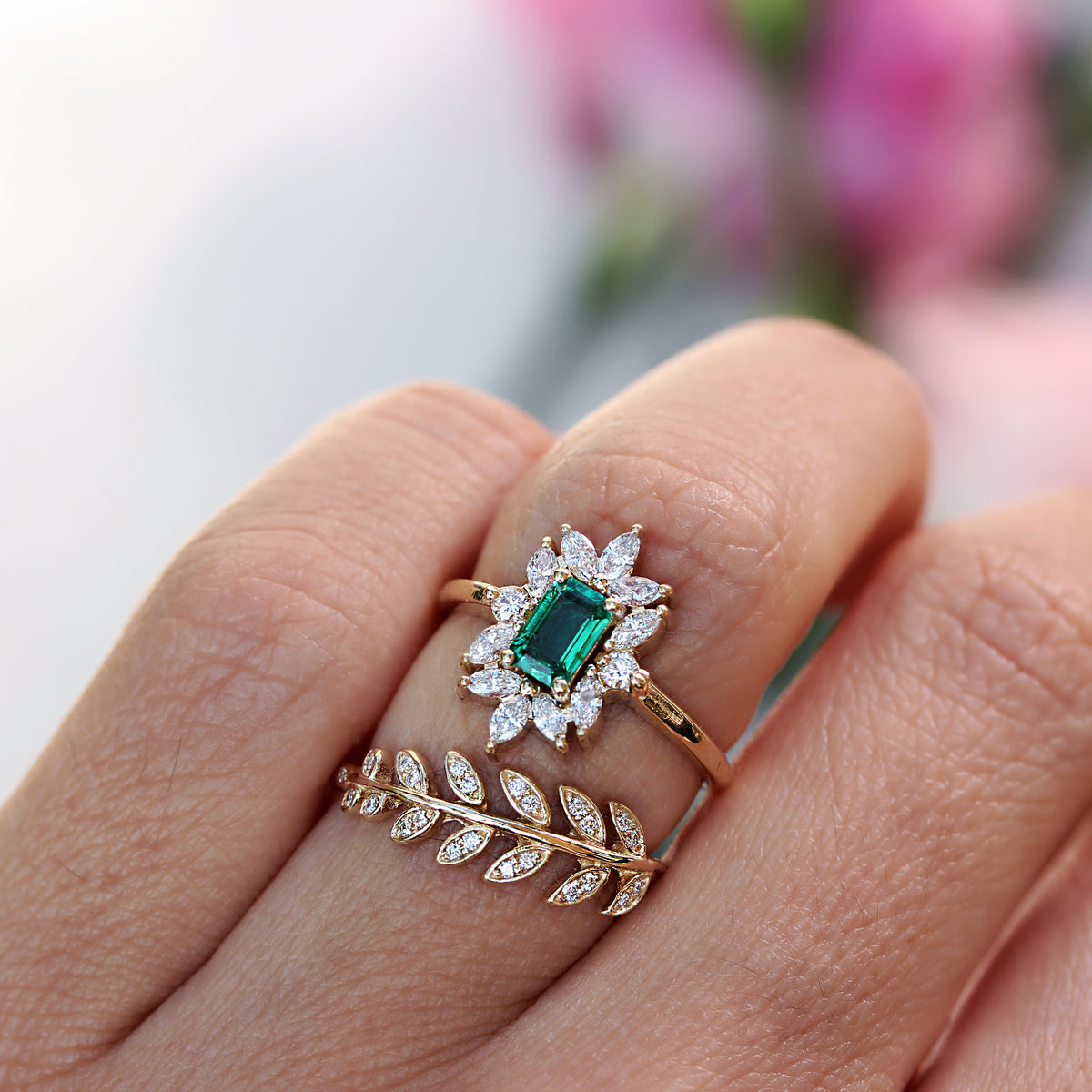 Olive Leaves Diamond Ring ♥ – sillyshinydiamonds