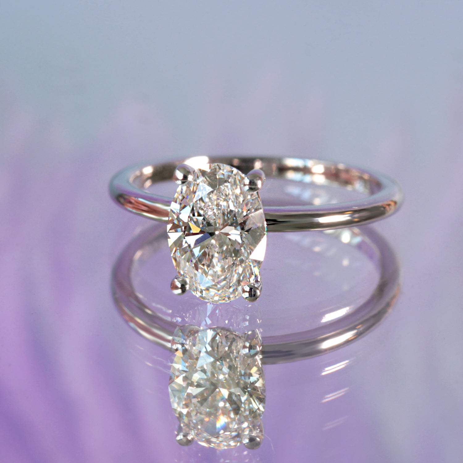 Solitaire Oval Diamond Classic Engagement Ring - Arya Oval ...