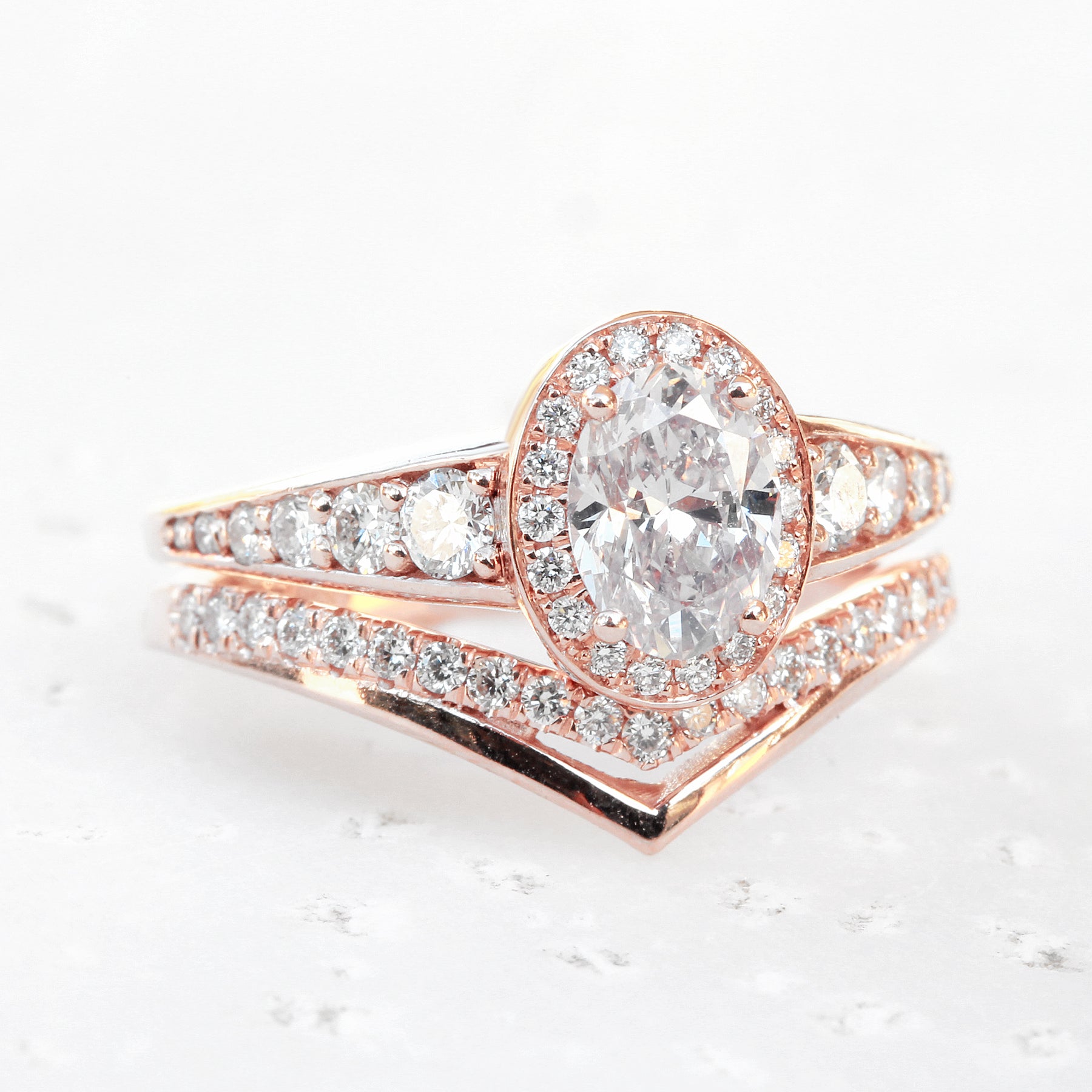 Double Chevron Diamond V Ring | sillyshinydiamonds