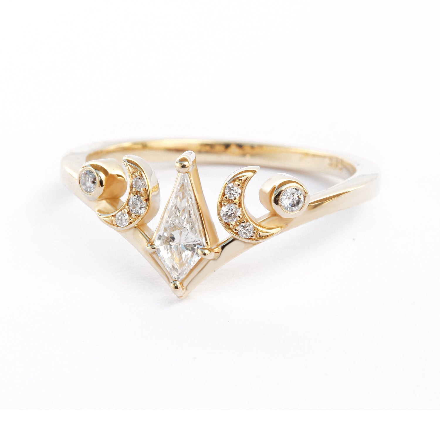 Kite Shield Diamond, The Empress Moon Phase, Celestial Diamond Ring | sillyshinydiamonds
